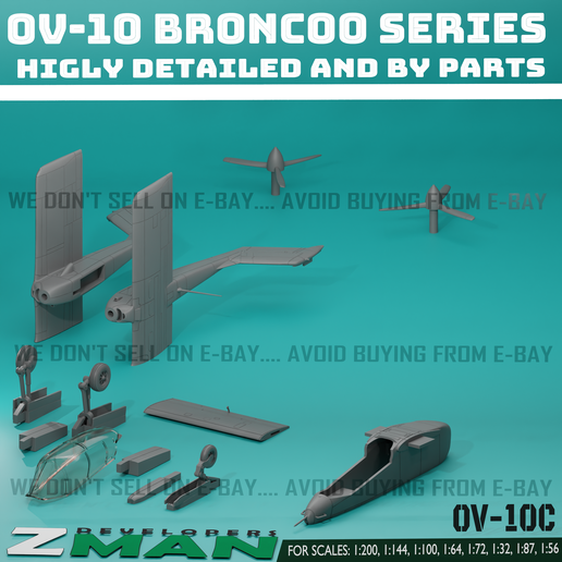 ️ OV-10C BRONCO (V4)・ STL File for 3D printing・Cults