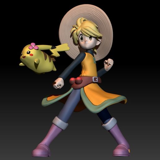🐉 Pokemon Trainer Yellow・ STL File for 3D printing・Cults