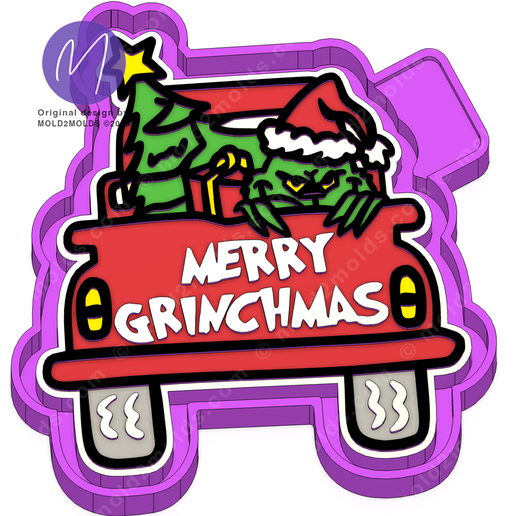 🚚 Grinch Truck Freshie STL Mold Housing・ STL File for 3D printing・Cults