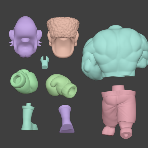 👨‍🦲 Bald Bull and Mr Sandman Punch Out・ 3D File for 3D printing・Cults
