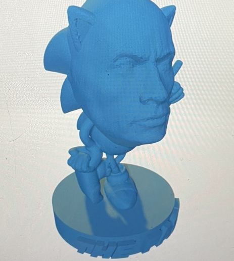 3D printable Sonic the Rock Johnson • made with ender 3・Cults