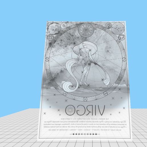 STL file virgo zodiac sign ♍ ・3D print design to download・Cults
