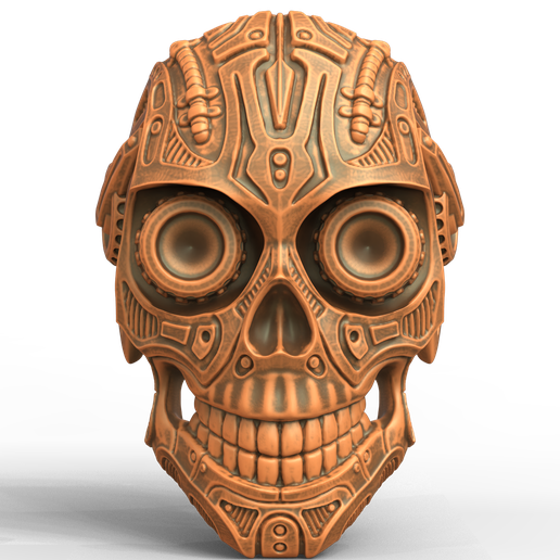 3D file 3D Model STL File for CNC Router Laser & 3D Printer 4123 Skull ...