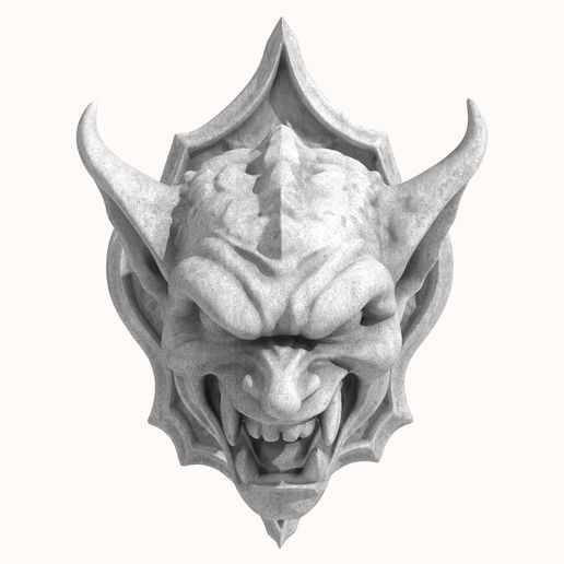 🗿 Gargoyle Head 01・Fichier STL pour Impression 3D・Cults