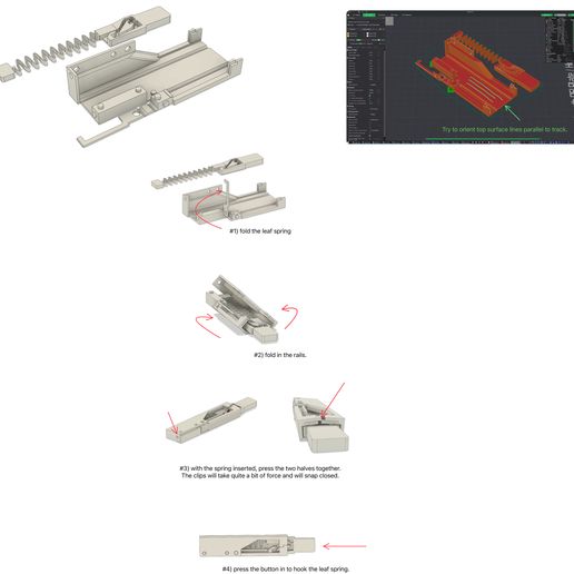 Push Push Cardioid Latch 🖊️ Clicky Button Fidget・ STL File for 3D ...