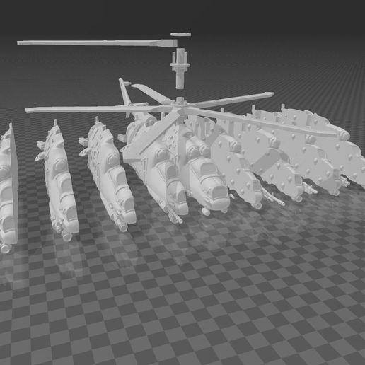 🎲 28mm Mi-24 Valkyrie Gunship Transport・ STL File for 3D printing・Cults
