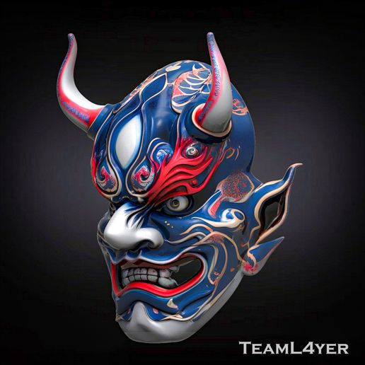 🎭 Chunari Mask Japanese Tradition Mask・ OBJ File for 3D printing・Cults