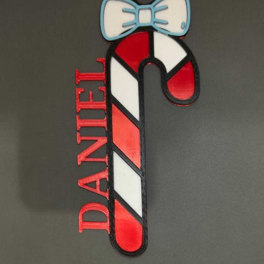 🍬 CANDY CANE WITH NAME・ STL File for 3D printing・Cults