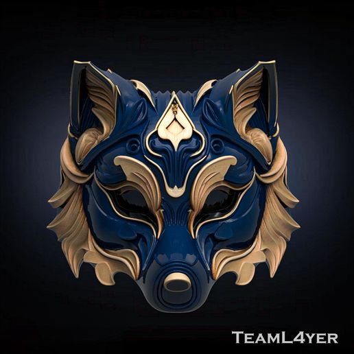 🦊 Fox Mask Cosplay 5・ OBJ File for 3D printing・Cults