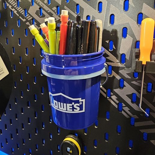 🪣 Lowe's Mini Bucket Holder for Skadis・Free 3D File for ・Cults