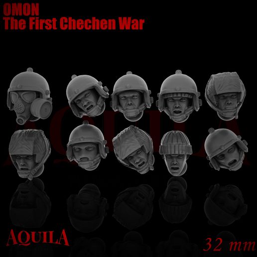 🎲 OMON Heads The First Chechen War (1994-1996)・Free 3D File for 3D ...