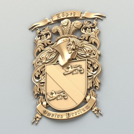 👪 Family Crest Relief・ STL File for 3D printing・Cults