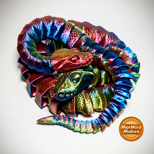 Imprimer en 3D Jouet articulé Serpent Python à bille, corps à imprimer ...