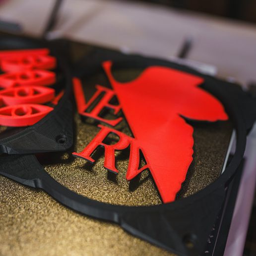 💻 Evangelion Nerv Leaf 120mm Fan Grill Cover・ 3MF File for 3D printing ...