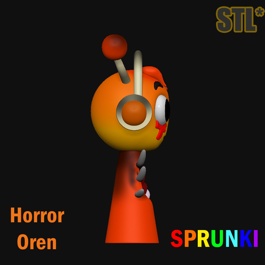 Archivo STL Sprunki Incredibox Horror Oren Sprunki STL 3D Character ...
