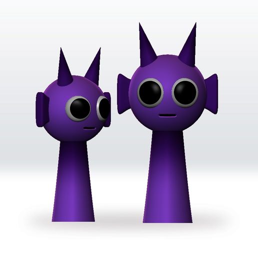 Archivo STL Sprunki Durple Horror STL 3D Model, 3mf file Character ...