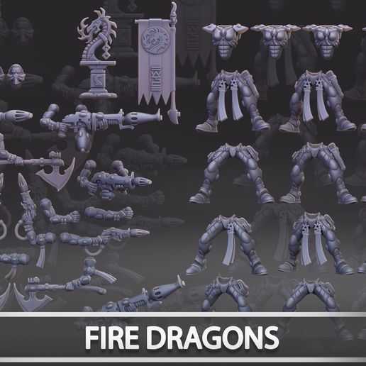 🔥 Fire Dragons・Archivo 3D para Impresión 3D・Cults