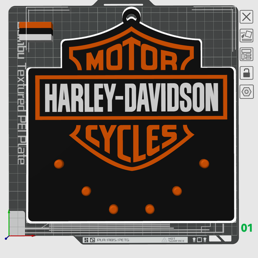 3MF file Harley Davidson motorcycle key holder 🏍️ ・Design to download ...