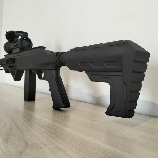 🔫 Airsoft Stock AR/DMR/M4 style v2・ STL File for 3D printing・Cults