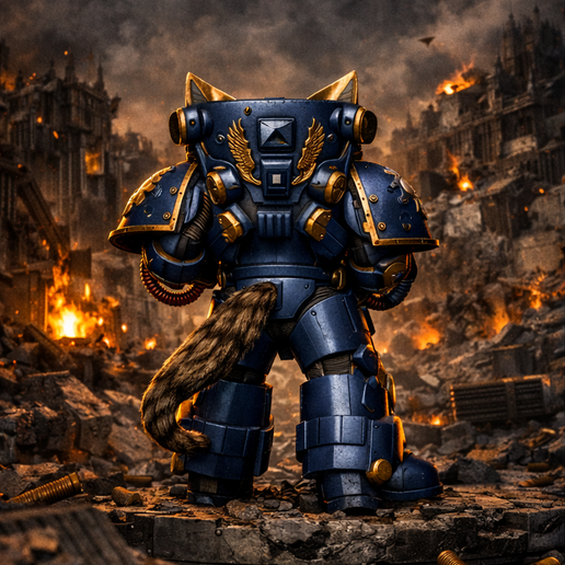 🐱 Cat Warrior x Warhammer 40K - Compatible Proxy Miniature・Free STL ...