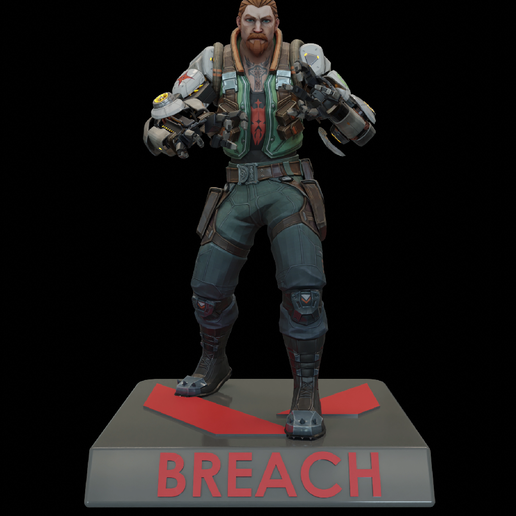 🦸 Valorant Breach Ultimate Figurine・ STL File for 3D printing・Cults