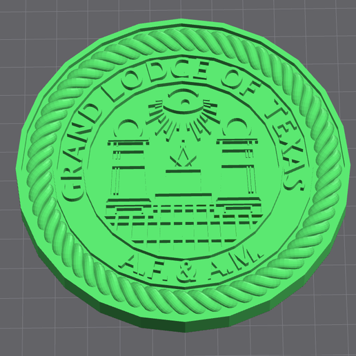 🪙 Grand Lodge of Texas Masonic Coin・ STL File for 3D printing・Cults