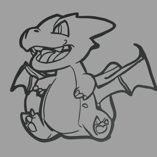 cute charizard drawing easy