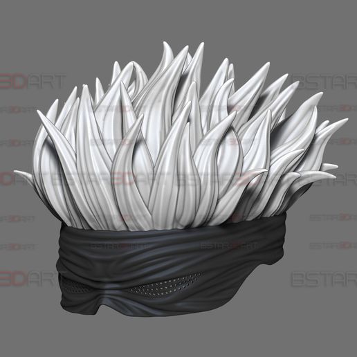 👁️ Gojo Saturo Eye Mask With Hair - jujutsu Kaisen Cosplay・ 3D File for ...