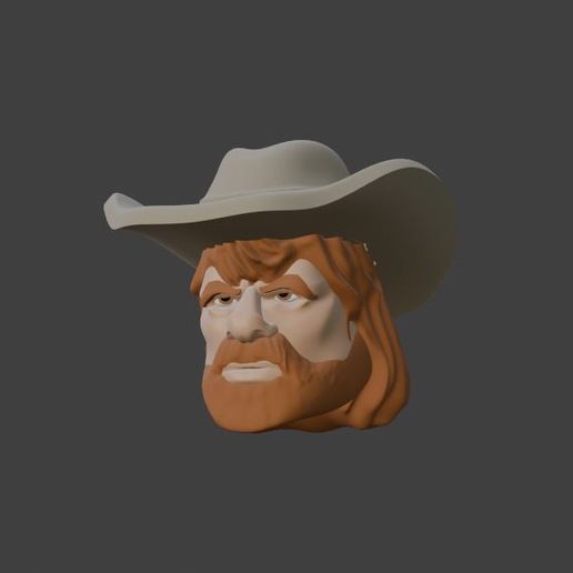 💭 CHUCK NORRIS HEAD wwf hasbro figures・ STL File for 3D printing・Cults