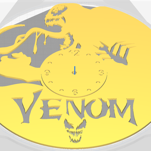 STL file Venom wall clock 🕰️ ・3D printer design to download・Cults