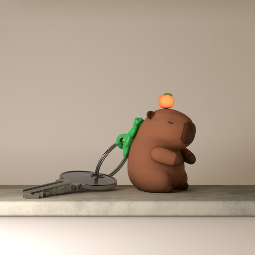 🗝️ 4 Multicolor Mini Capybaras (Keychain) Pt.1・ 3D File for 3D printing ...