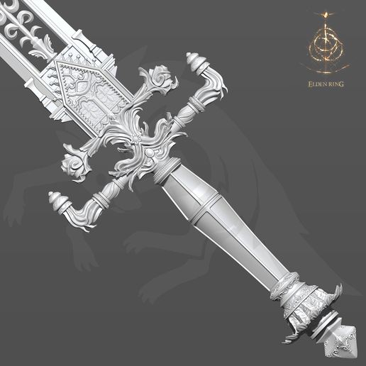🗡️ Detailed Sword of Night and Flame Elden Ring 3d model for cosplay ...