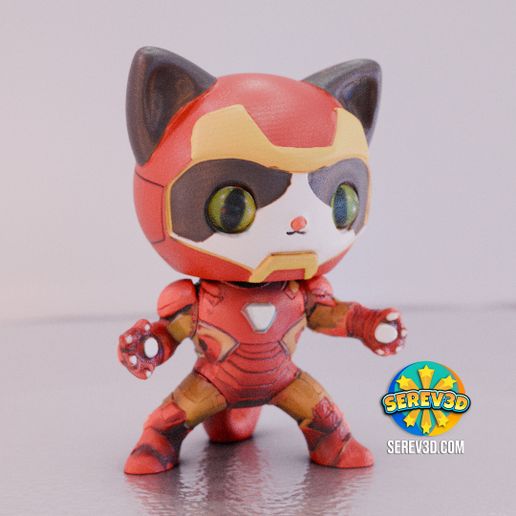 🐱 Iron Cat - Cosplay Cat - 3D print STL and 3MF file・ STL File for 3D ...