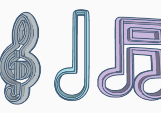 🍪 Cookie cutter Musical notes・ STL File for ・Cults