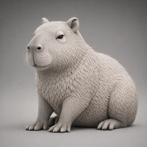 👽 capivara sentada・ STL File for 3D printing・Cults
