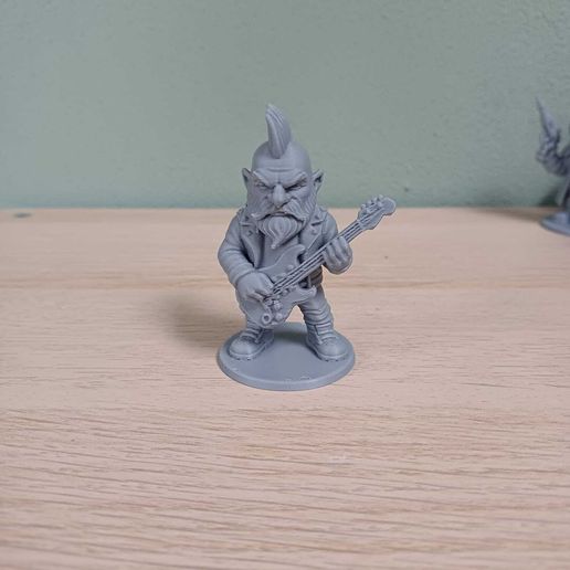 🪨 Punk Rock Gnome with Electric Guitar・ STL File for 3D printing・Cults