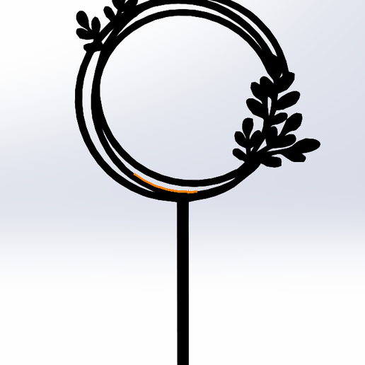 🍰 Round Floral Cake Topper – Customizable Center・ STL File for 3D ...