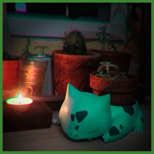 🌿 Bulbasaur plant pot・ STL File for 3D printing・Cults