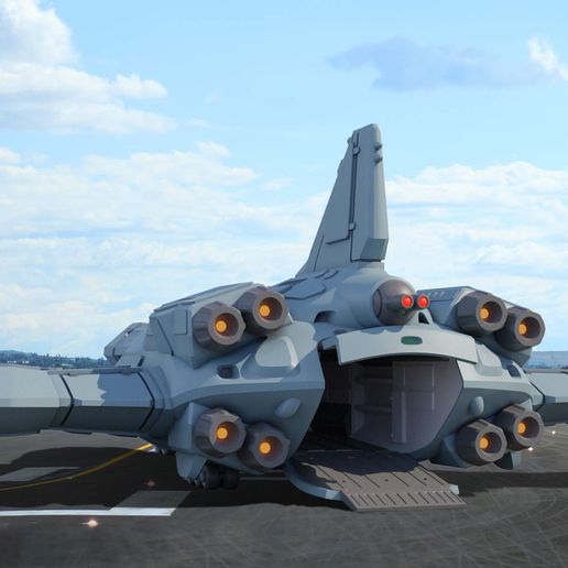 🛩️ American Mecha Spaceplane Caerleon・ 3D File for 3D printing・Cults