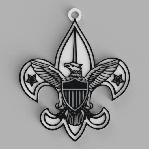 Free STL file Flower of Liz world organization of the boy scout ...