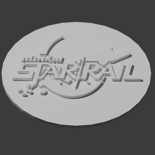 ⭐ Honkai Star Rail Logo・Free OBJ File for 3D printing・Cults