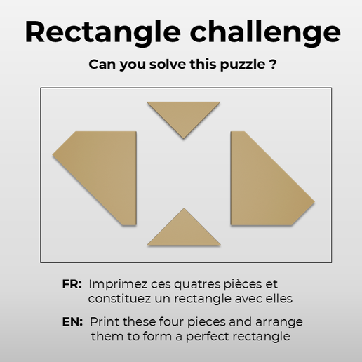 🧩 Rectangle challenge・Archivo STL Gratis para Impresión 3D・Cults