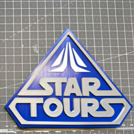 ⭐ 3D MULTICOLOR LOGO/SIGN - Star Tours (Two Versions)・3D Print with the ...