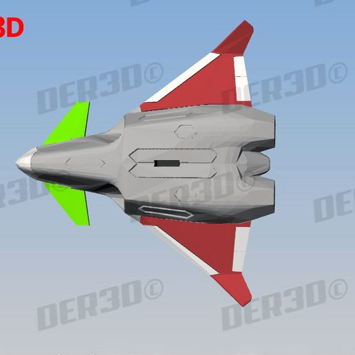🥷 F-47 CARTOON・ STL File for 3D printing・Cults