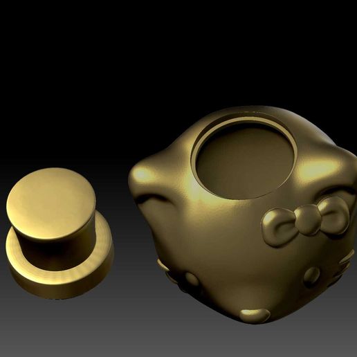 STL file Hello kitty container 👋 ・Model to download and 3D print・Cults