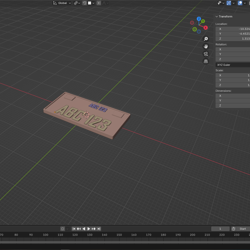 🚁 License Plate・ 3D File for 3D printing・Cults