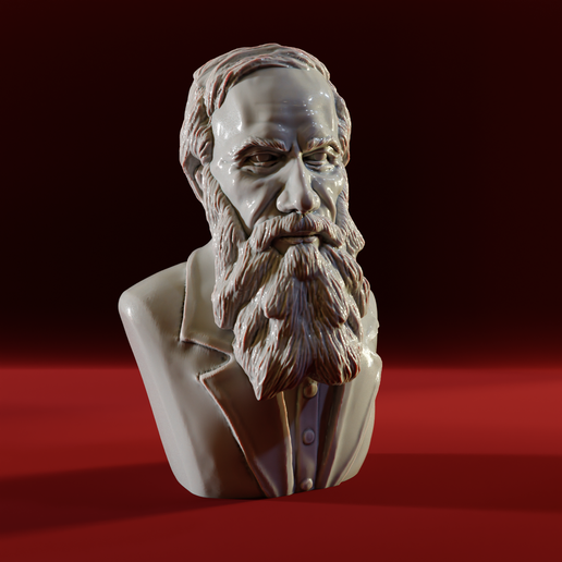 STL file Fyodor Dostoevsky 📚 ・3D print design to download・Cults