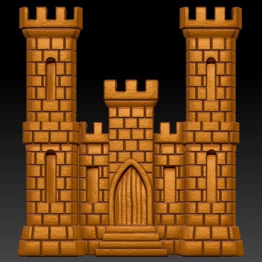 🏰 Castle heraldry relief・ OBJ File for 3D printing・Cults