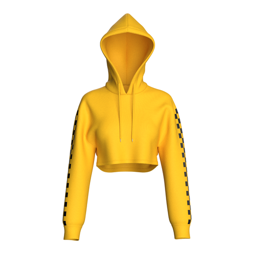 💧 Girls Shoulder Drop Cropped Hoodie | Marvelous / Clo3d / obj / fbx ...
