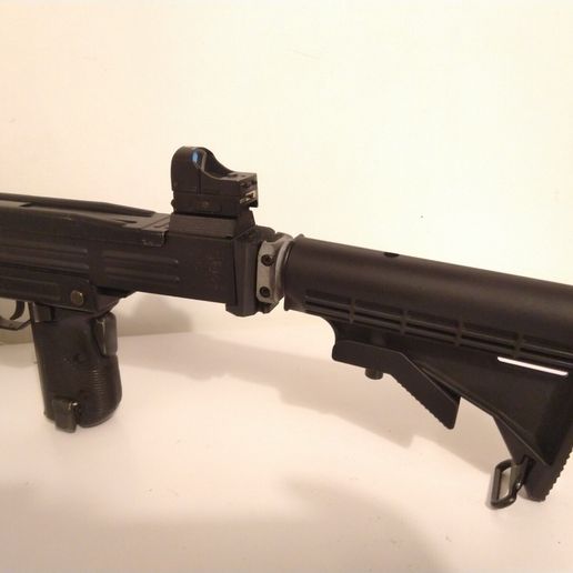 🔫 Uzi 1913 Rail Stock Adapter / Uzi Adaptateur Crosse Rail 1913・ STL ...